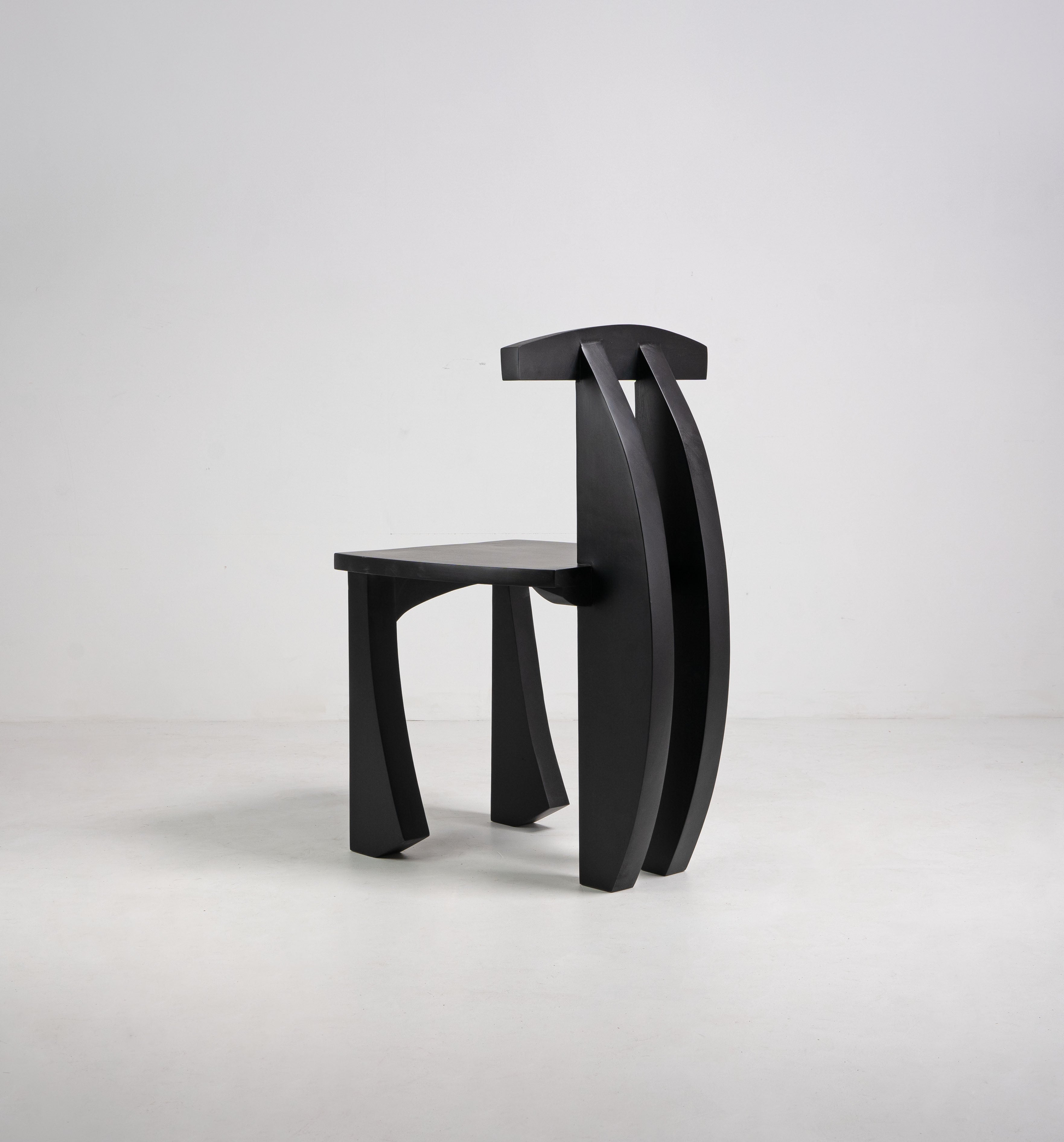Black Postmodern Folk Craft Chair – Tom Bogle