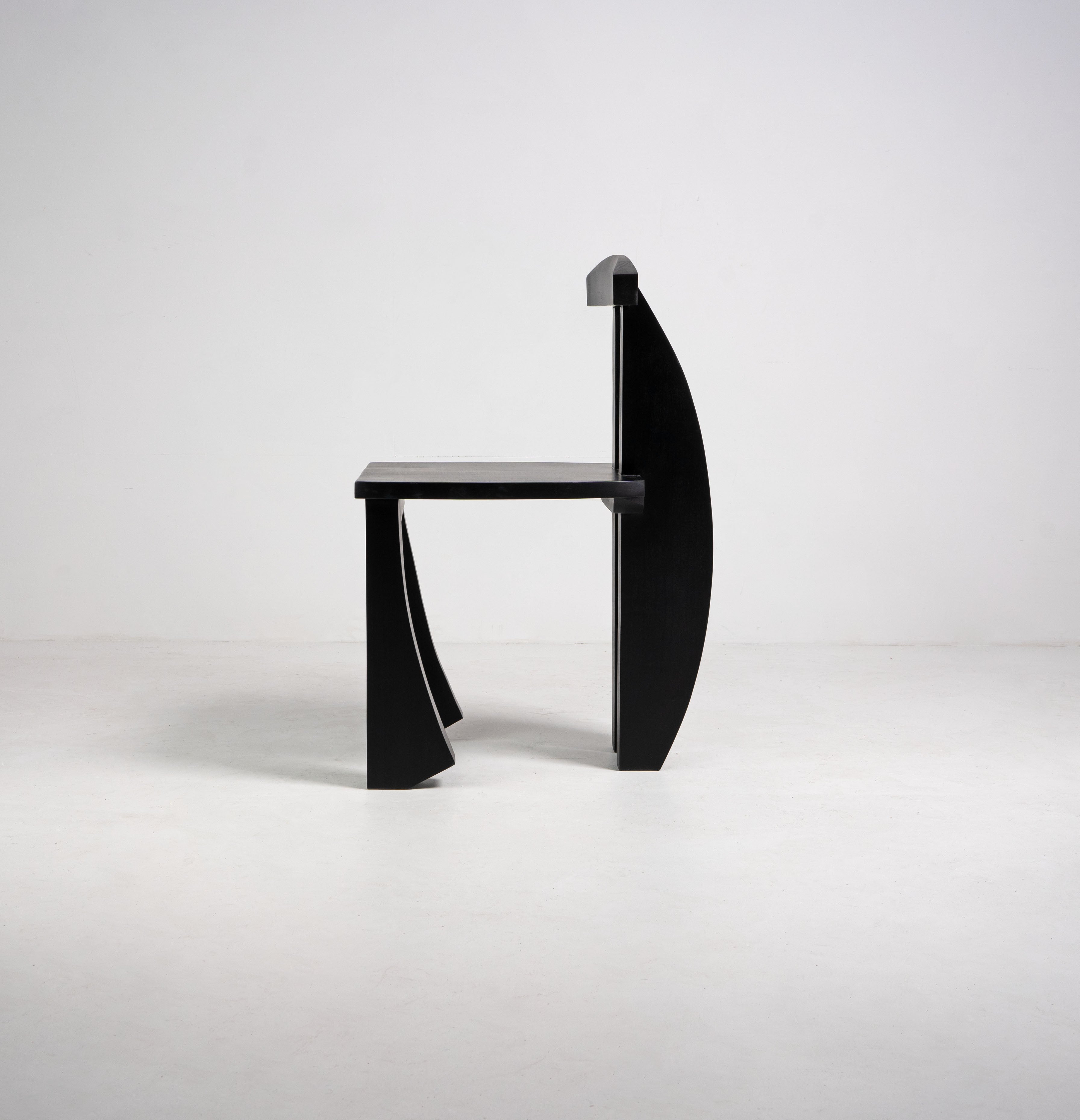 Black Postmodern Folk Craft Chair – Tom Bogle